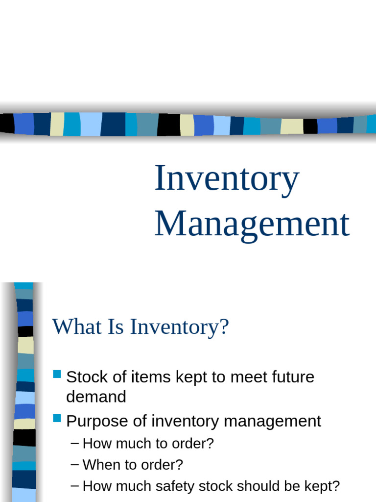 Inventory Management | PDF | Inventory | Demand