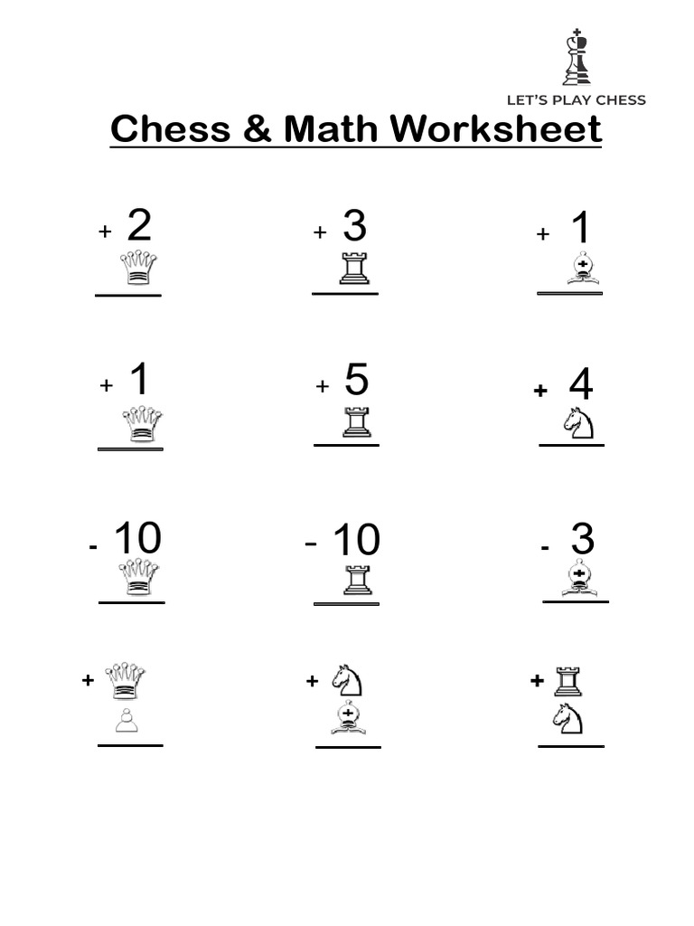 Chess & Math Worksheet | PDF