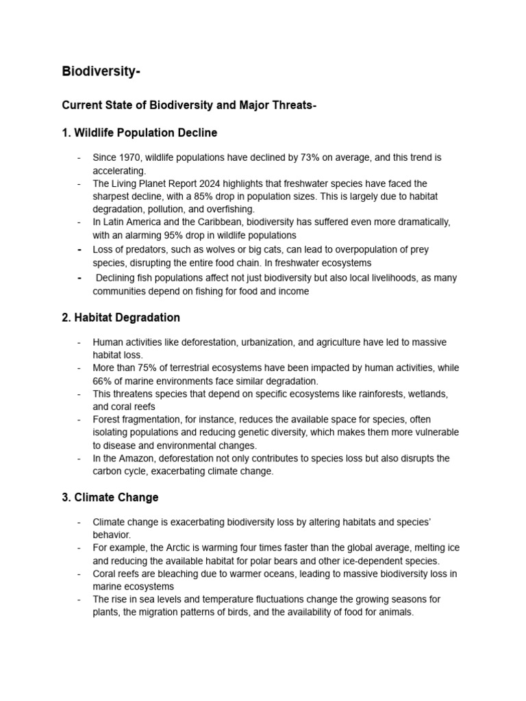 Biodiversity Pdf Biodiversity Habitat Destruction