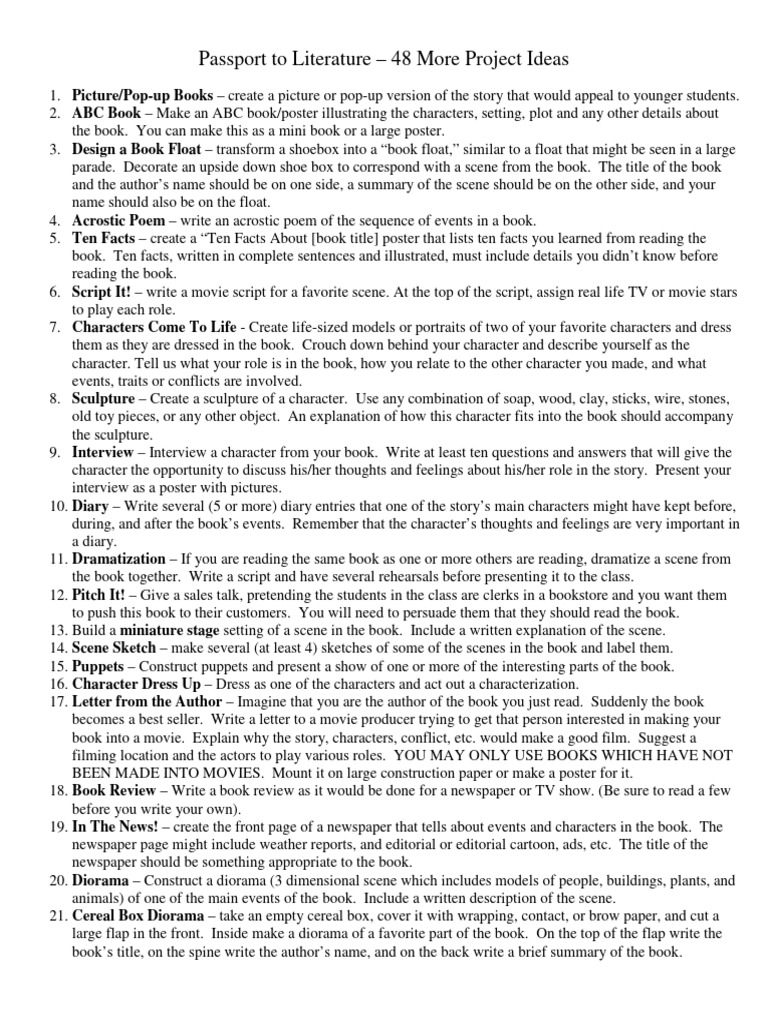 Book Project Ideas | PDF | Books | Poetry