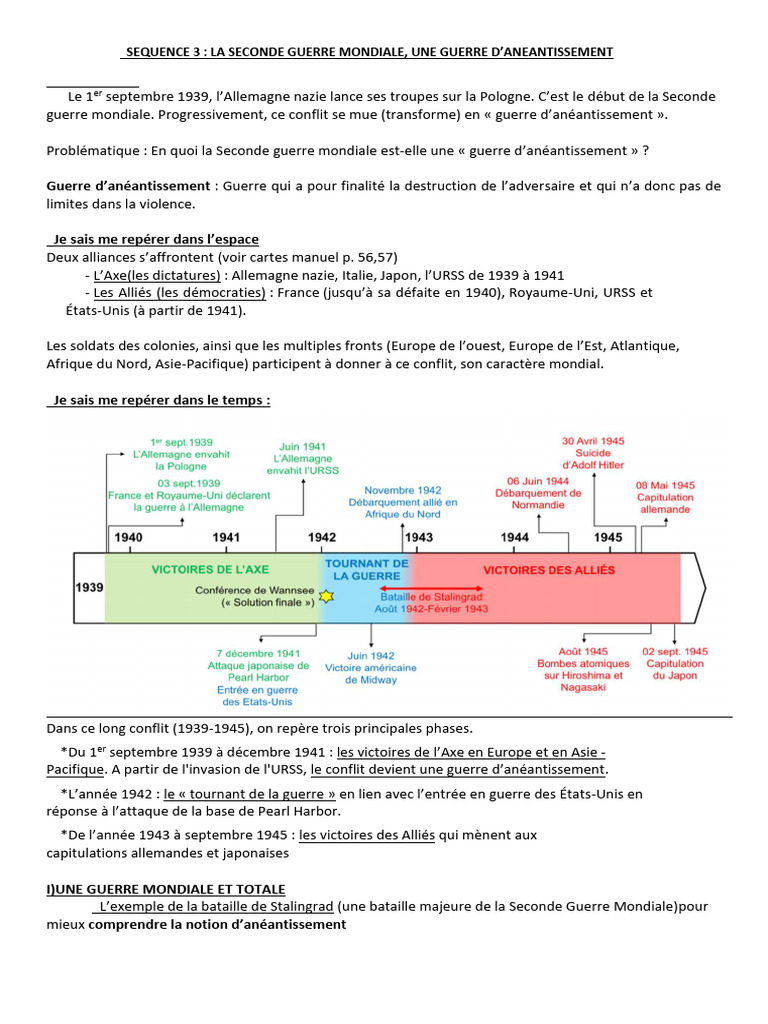 Sequence 3 Seconde Guerre Mondiale | PDF | Camp d'extermination ...