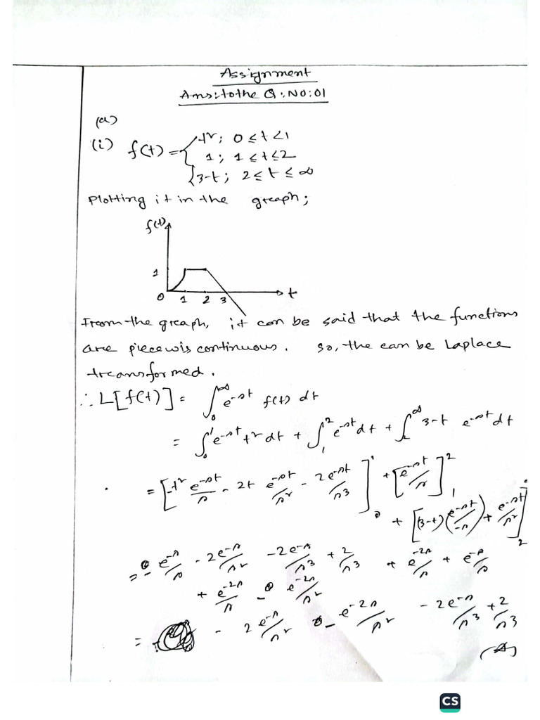 Math Assignment 01 | PDF