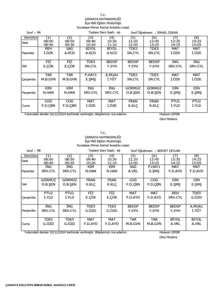 Sınıf - El Prog | PDF