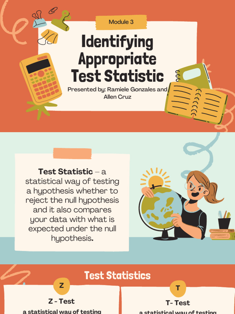 Module 3 Identifying Appropriate Test Statistics | PDF