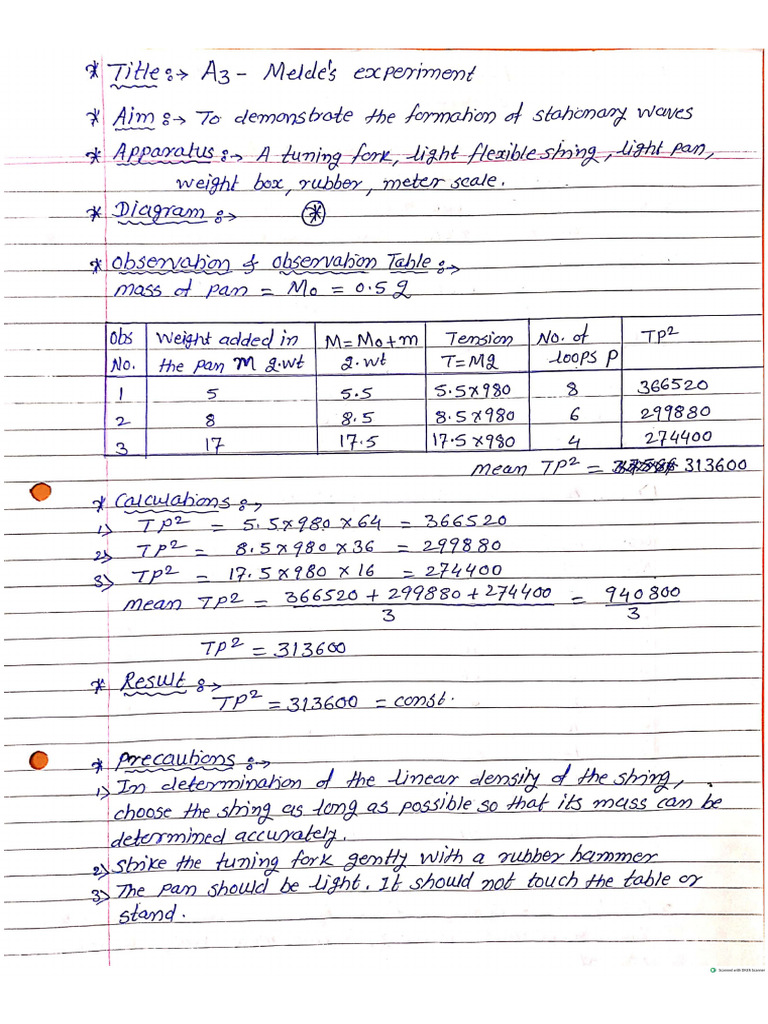 Activity... A3 - Melde's Experiment | PDF