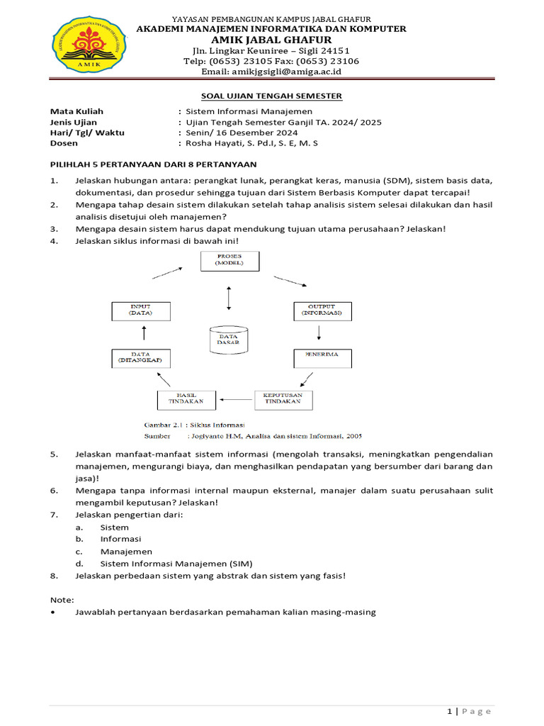 Soal Midterm Sim - 2024 | PDF