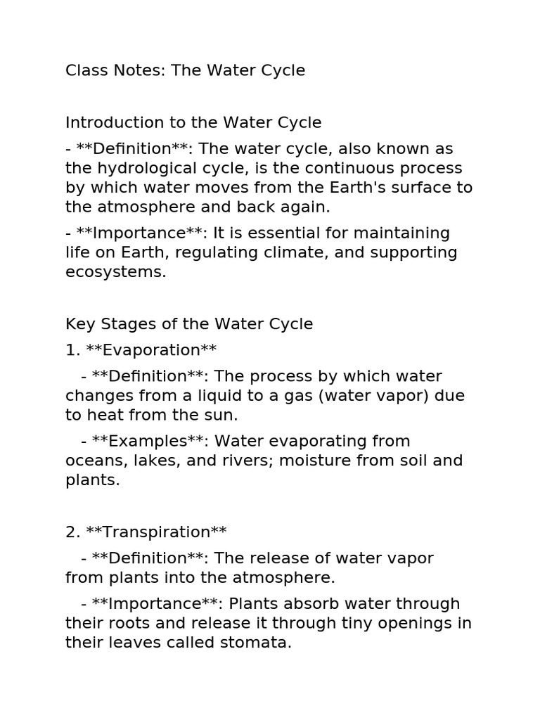 The Water Cycle | PDF | Water Cycle | Water