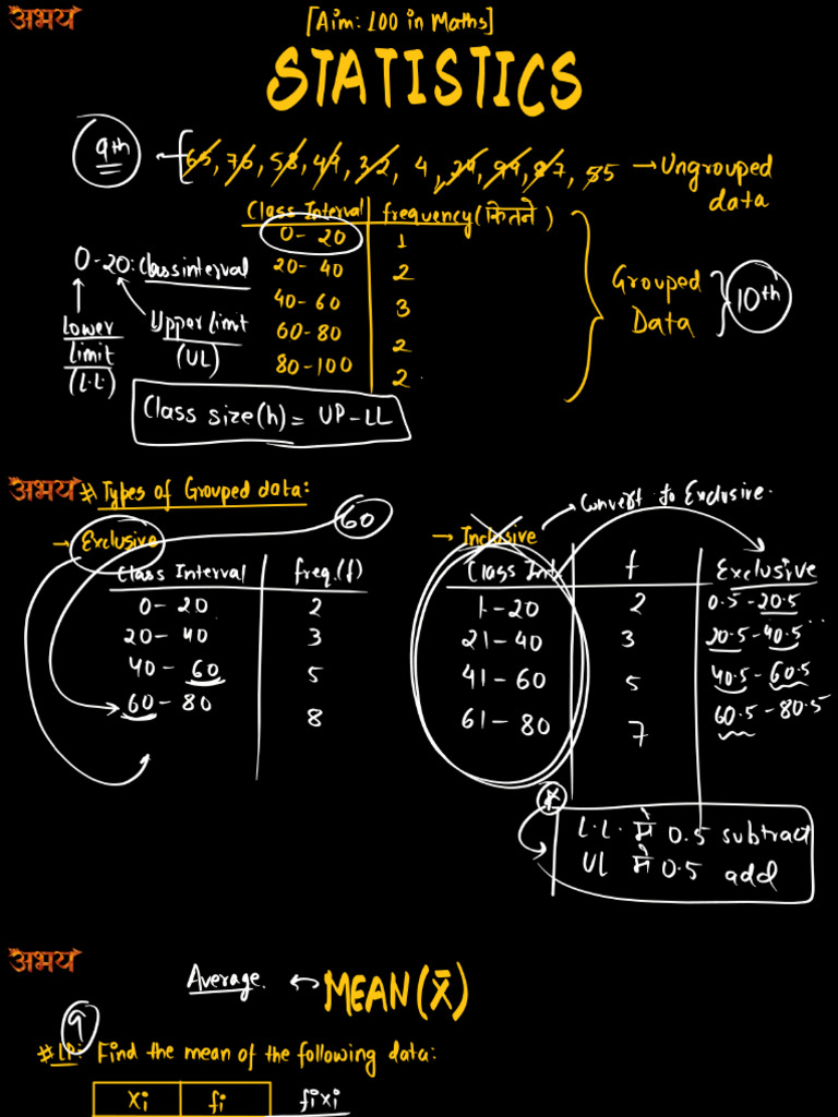 Statistics Lecture 1 - Abhay - Shobhit Nirwan | PDF