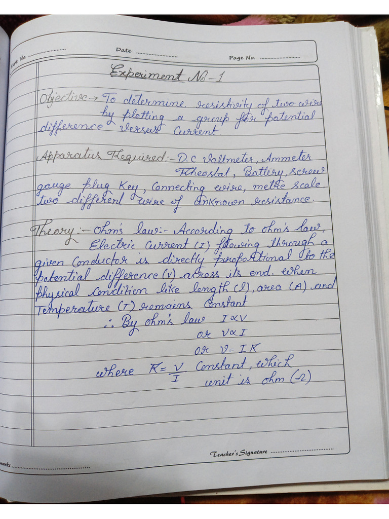 Physics Lab Manual Practical 1-5 | PDF