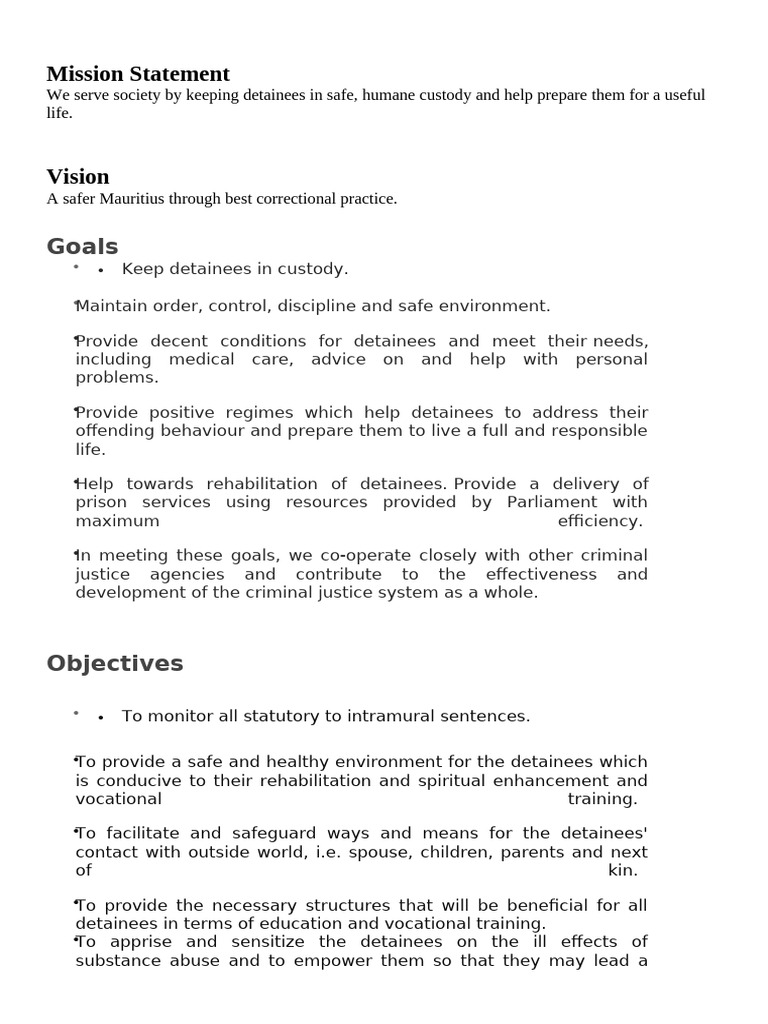 Mission Statement | PDF
