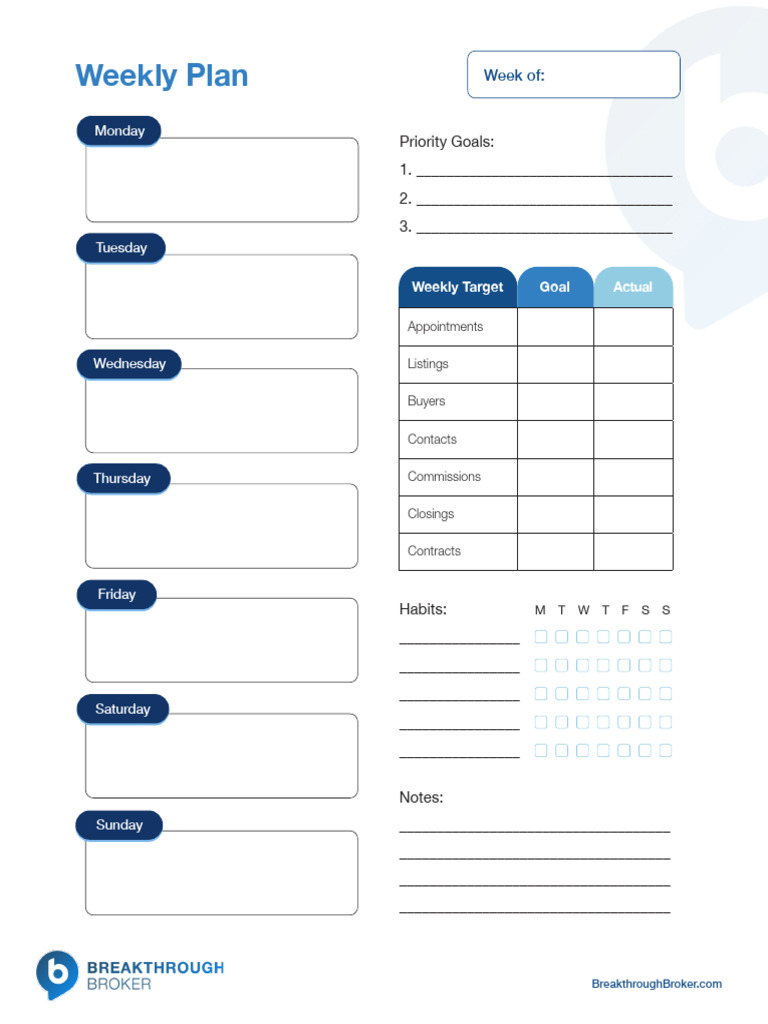 Weekly Planner | PDF