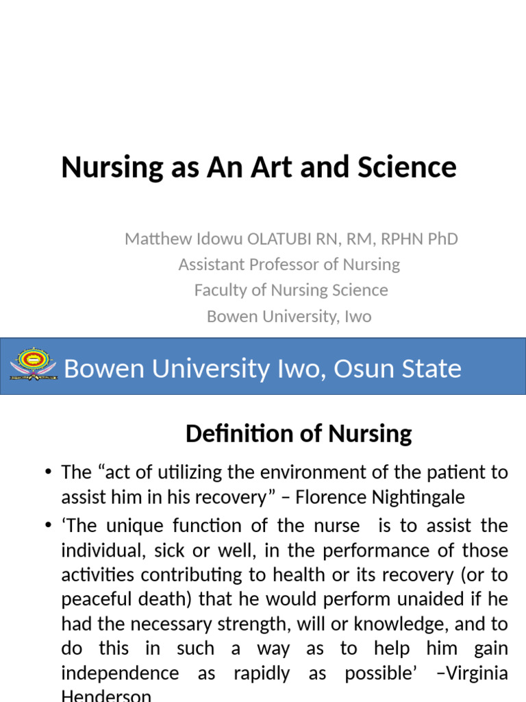 Nursing: Art, Science, and Practice | PDF | Nursing | Health Informatics