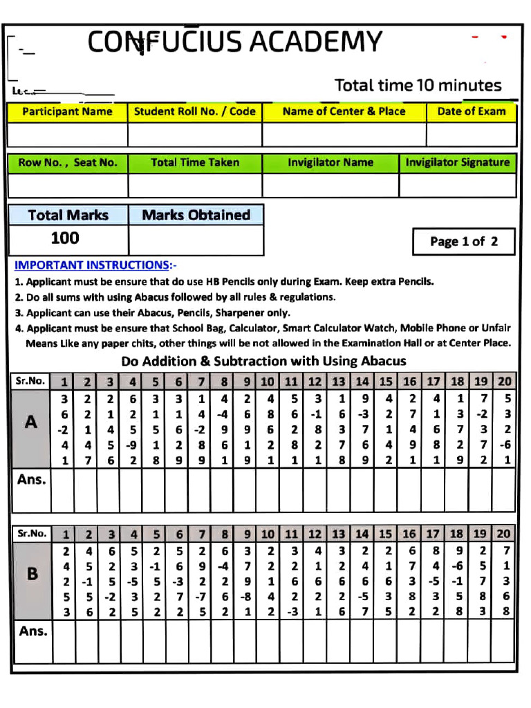 level 1 exam speed test | PDF