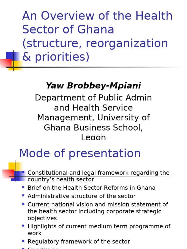Overview of Ghana's Health Sector Structure | PDF | Healthcare Industry ...