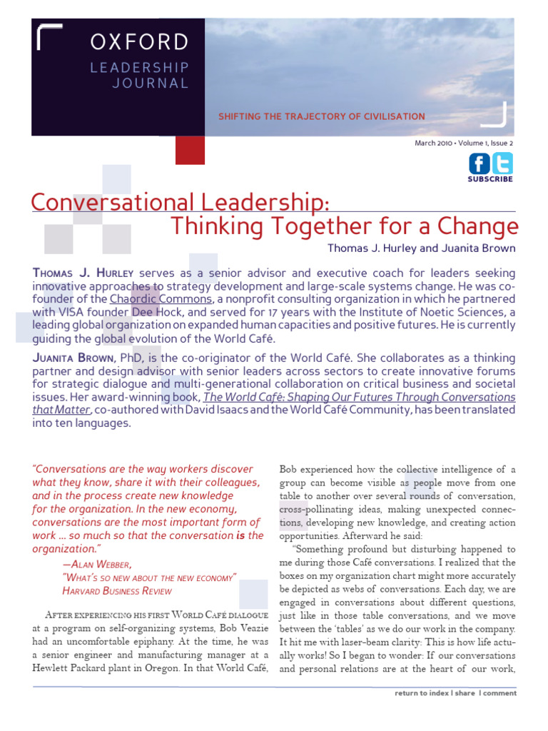 Conversational Leadership PDF | PDF | Leadership | Collective Intelligence