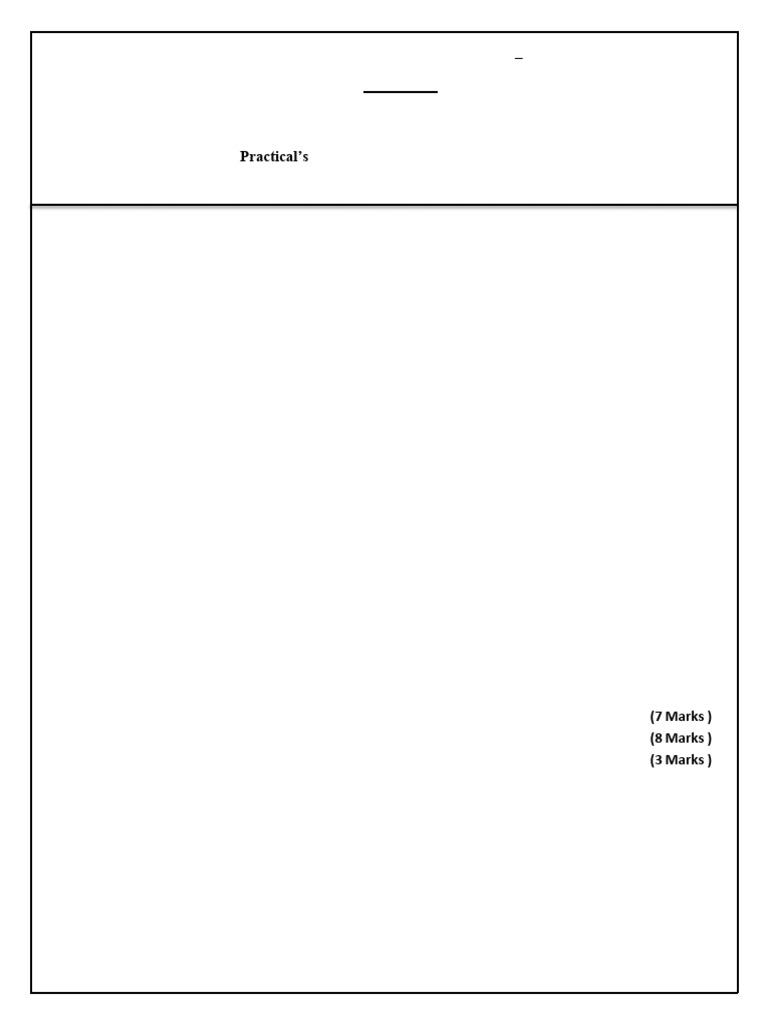 SET A CS 083 Practical QP | PDF