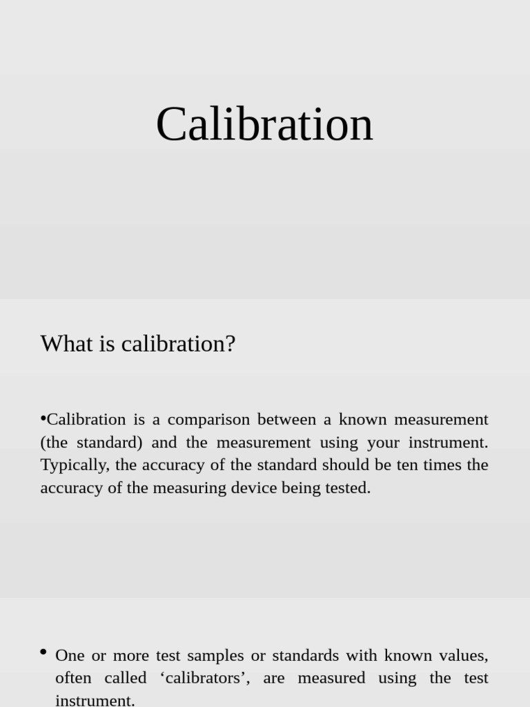 Calibration | PDF | Calibration | Accuracy And Precision