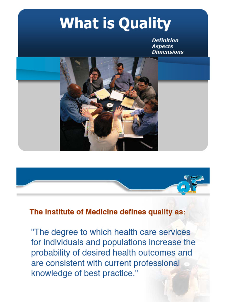 Understanding Quality in Healthcare | PDF | Evidence Based Medicine ...