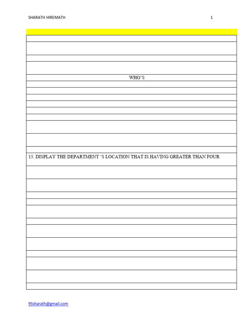 Subquery Assignment 115. | PDF | Salary | Employment