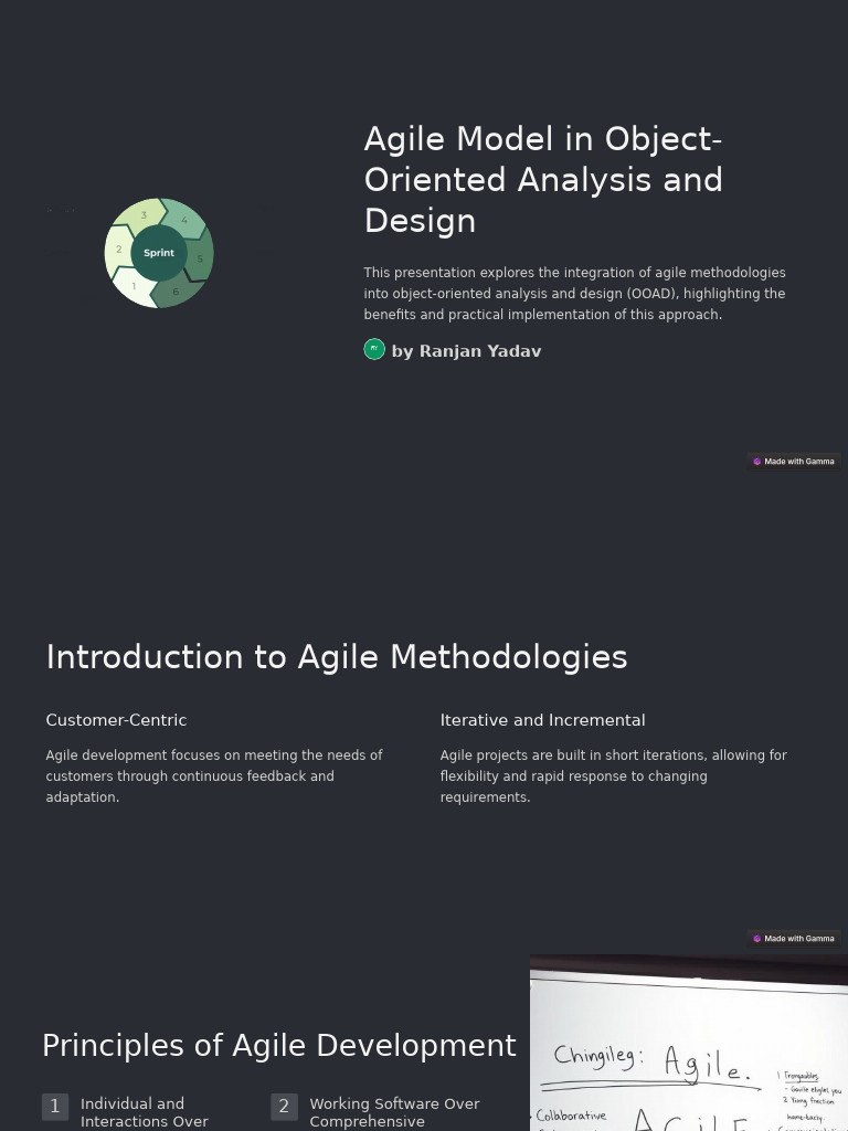 Agile Model in Object Oriented Analysis and Design | PDF | Agile Software Development | Scrum ...