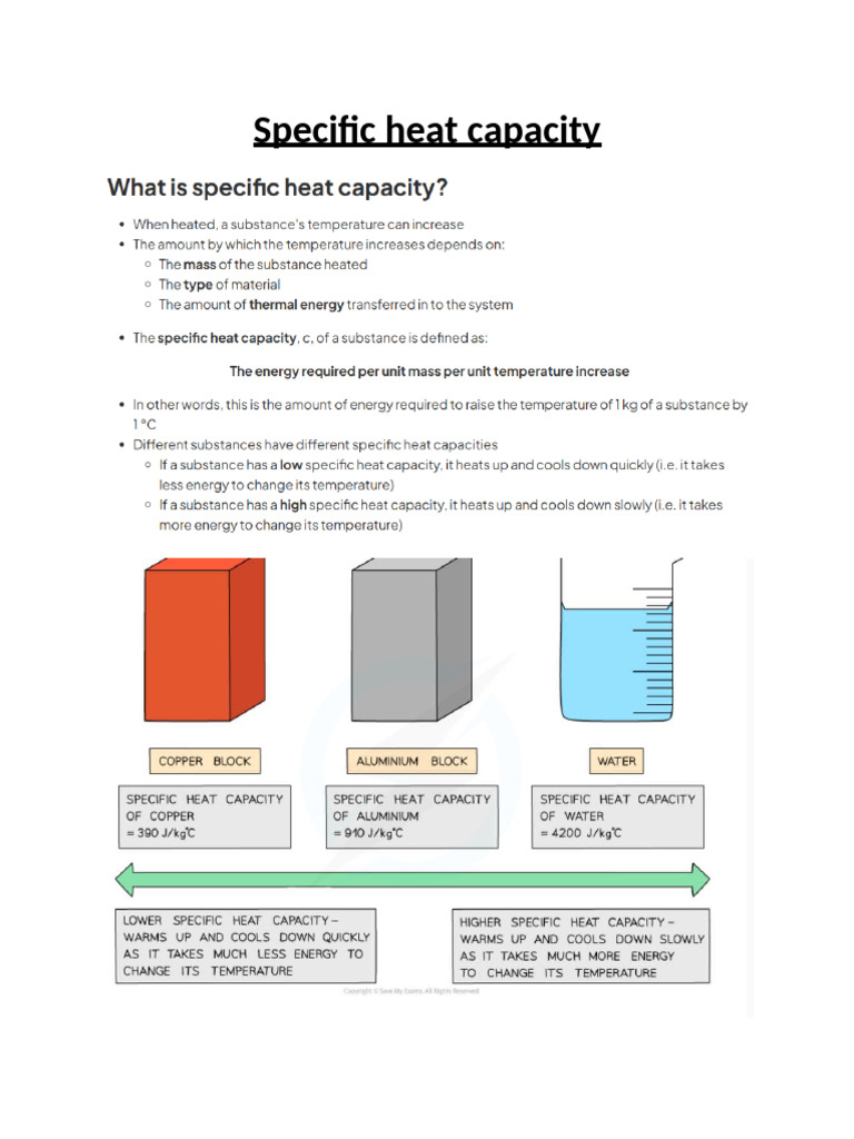 Specific heat capacity | PDF