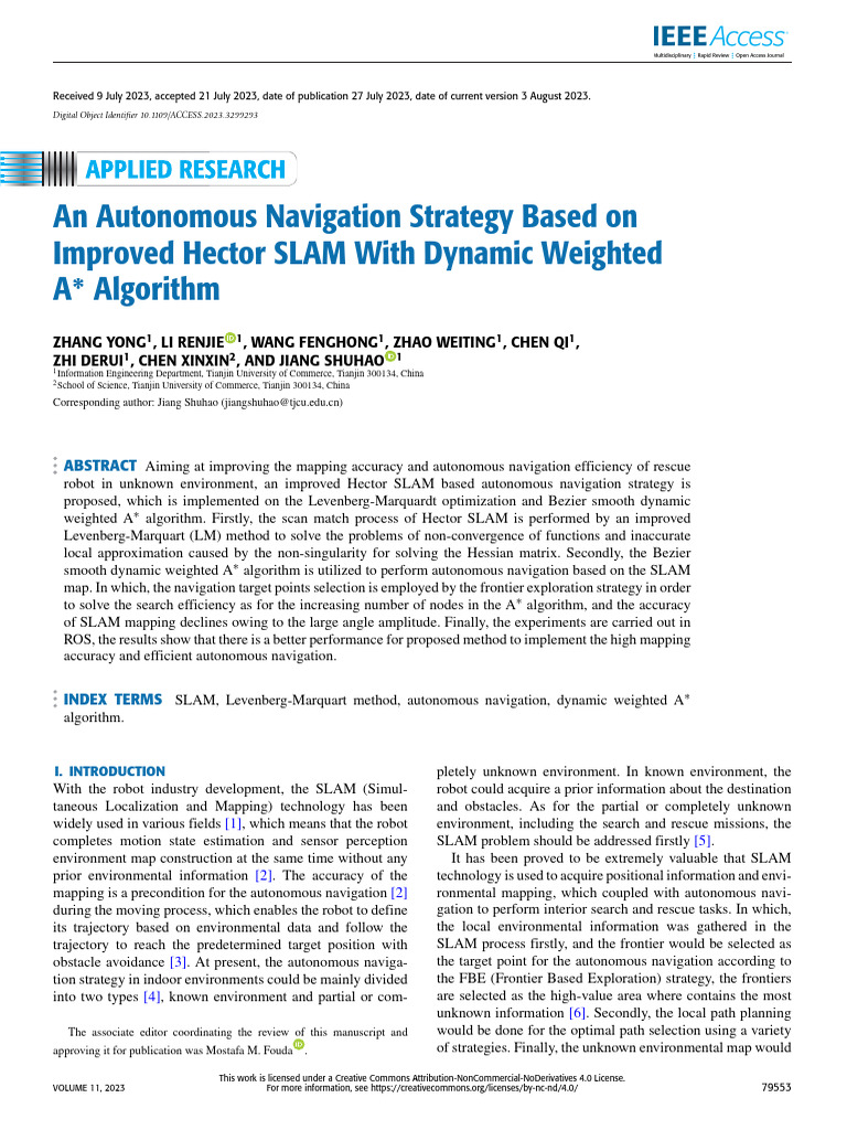 An Autonomous Navigation Strategy Based On Improved Hector SLAM With Dynamic Weighted A ...