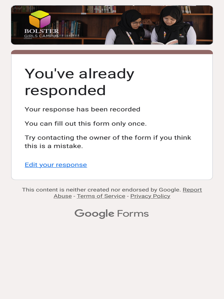 Google Forms Submission Notice | PDF