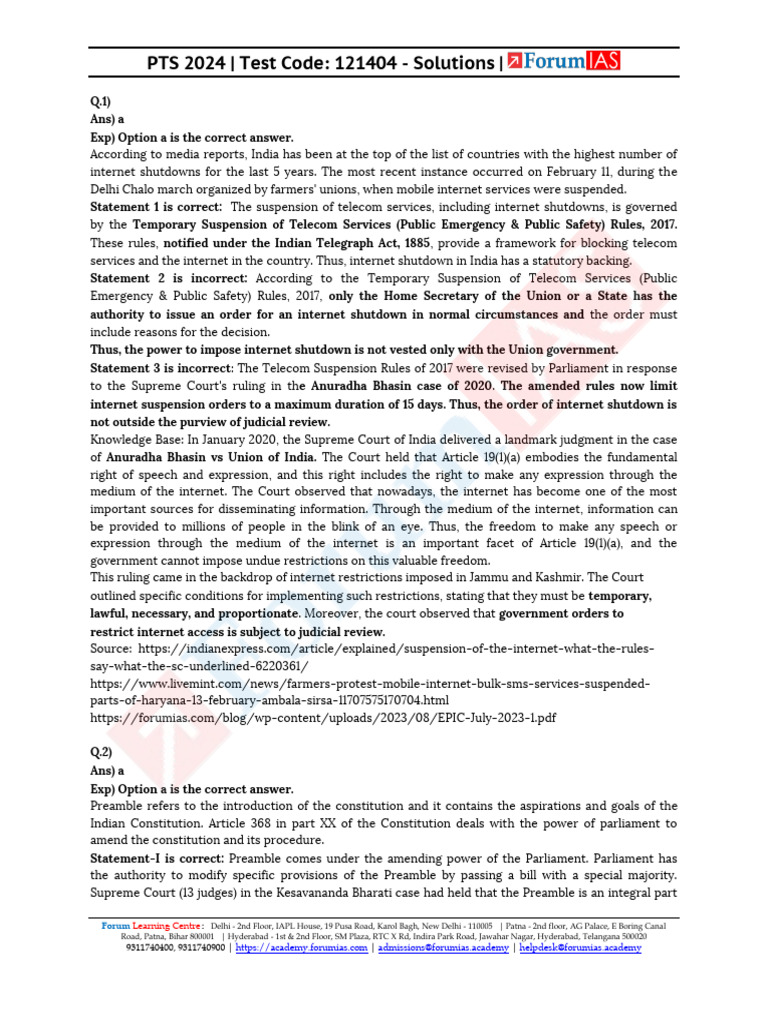 PTS 2024 GS Simulator Test 3 Solution Eng | PDF | Mandamus | Pardon