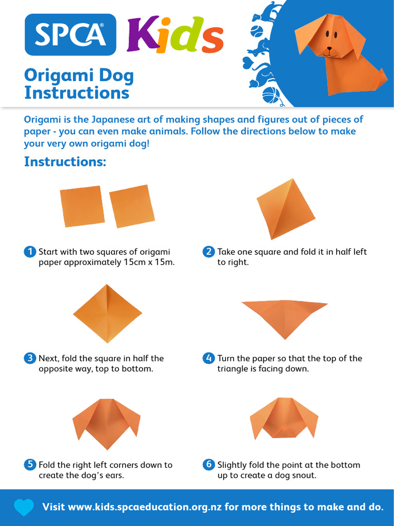 Step-by-Step Origami Dog Instructions | PDF