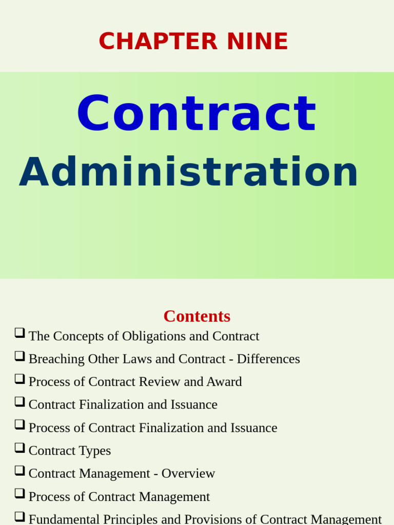 Contract Administration Guide | PDF | Arbitration | Mediation