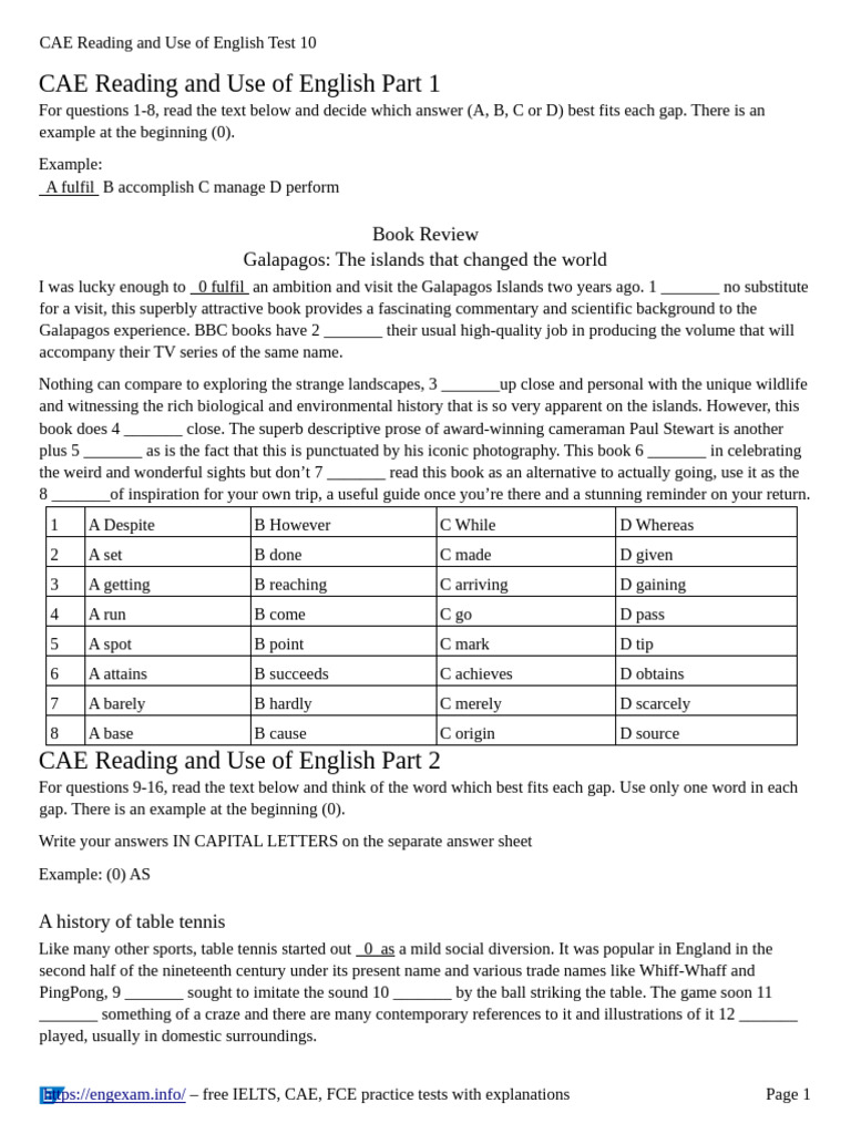 CAE Test 10 Reading and Use of English | PDF | Science | Royal Society