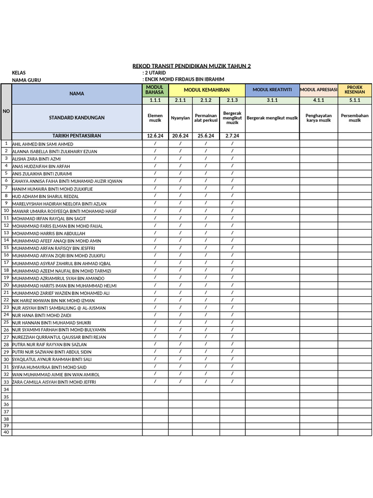 REKOD TRANSIT PEND MUZIK | PDF