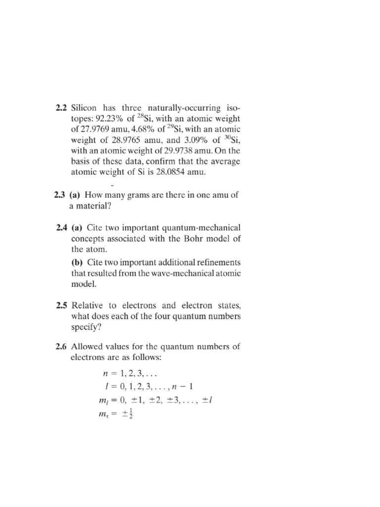 Chapter 2 Questions: Bonding Forces | PDF