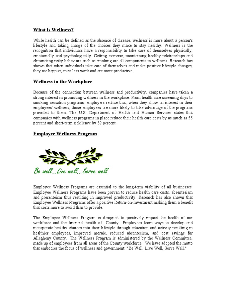 Employee Wellness Program | PDF | Ibm | Employment