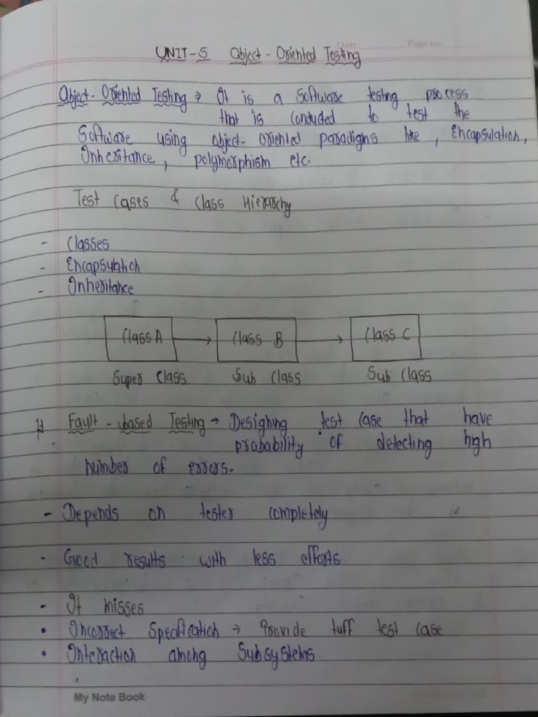 Unit-5 Object Oriented Testing | PDF Unit-5 Object Oriented Testing | PDF