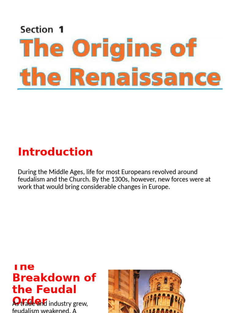 Sec 1 The Origins of The Renaissance | PDF | Renaissance | Florence