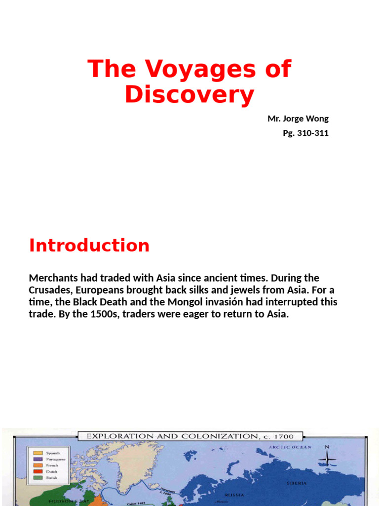 CH 26 Sec 1 The Voyages of Discovery | PDF | Age Of Discovery ...