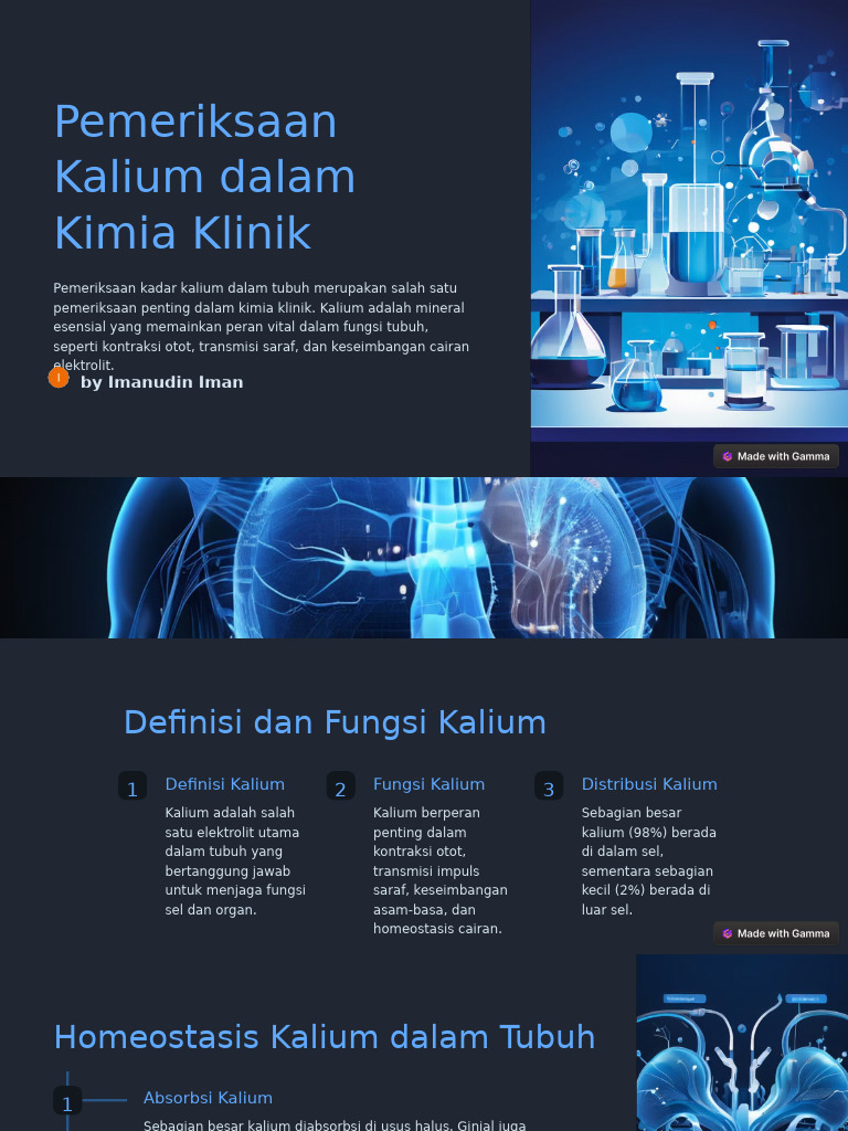 Pemeriksaan Kalium: Fungsi dan Gangguan | PDF