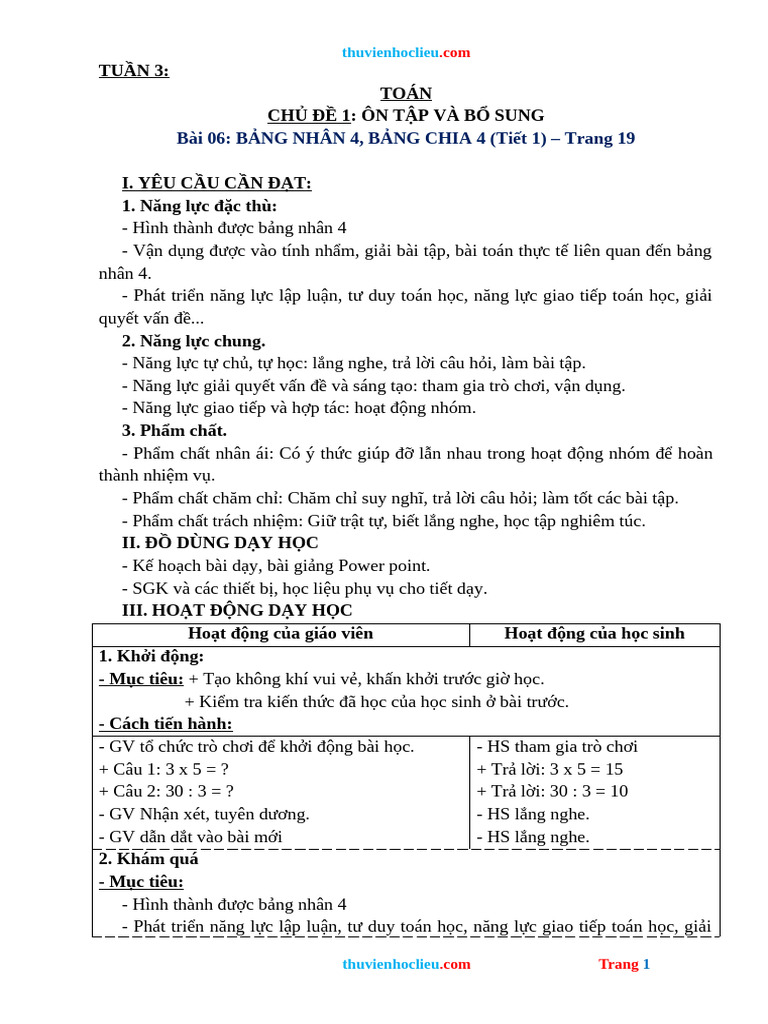 thuvienhoclieu.com-GA-Toan-3-KNTT-Tuan-3 | PDF