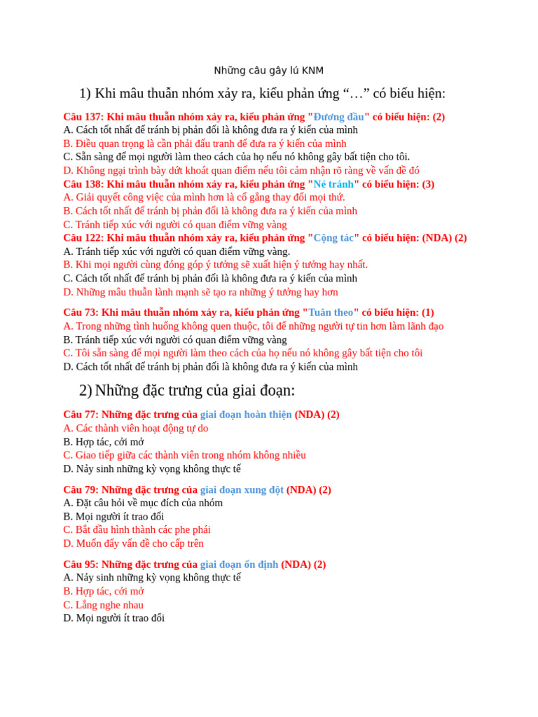 NH NG Câu Gây Lú KNM | PDF