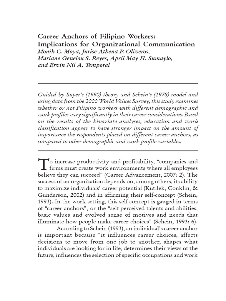 2008 01 Oliveros Et Al | PDF | Employment | Labour Economics