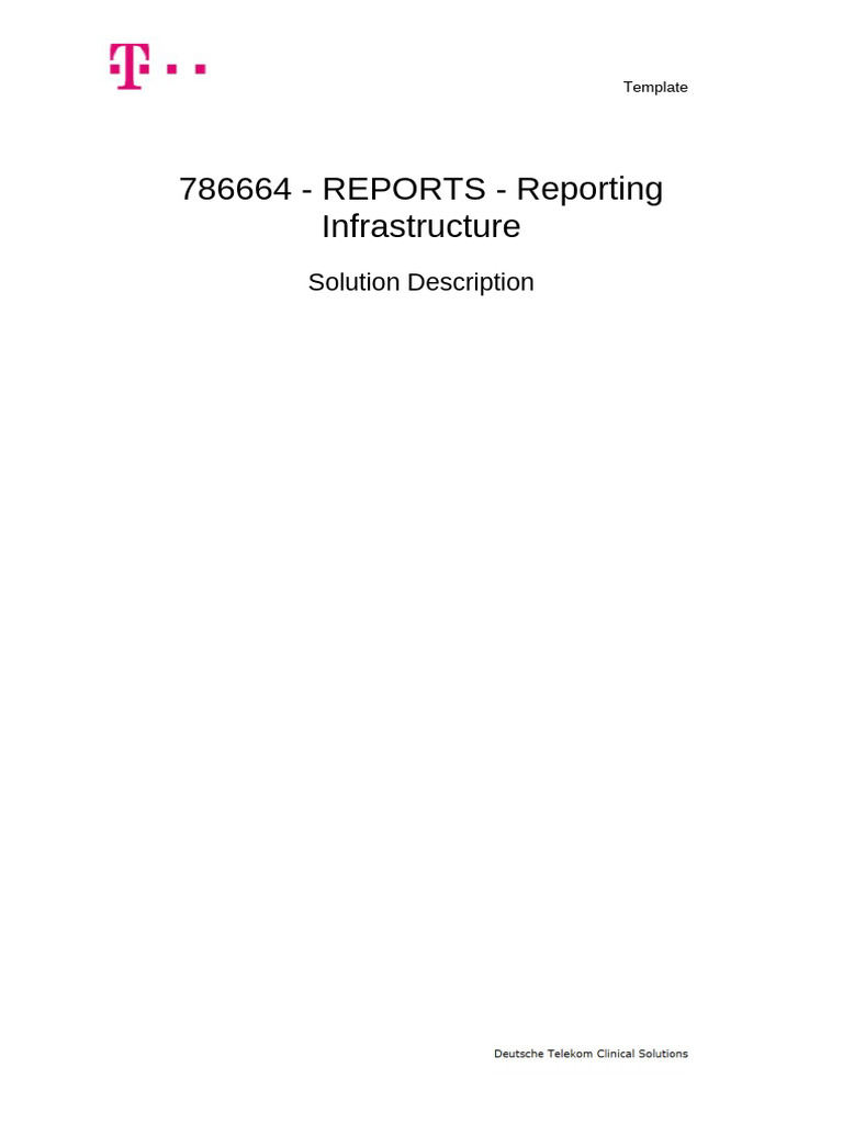 SD_786664-REPORTS - Reporting Infrastructure | PDF | Databases | Data