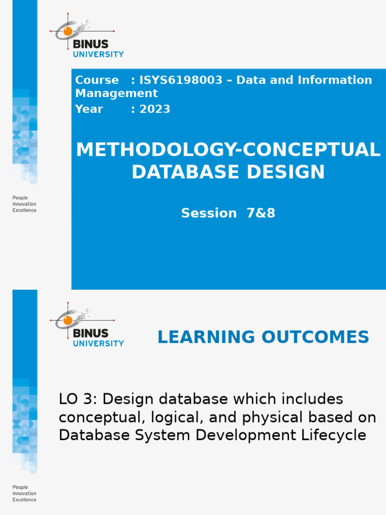 20230727143733_ISYS6198003 Session 7 8 Conceptual Database Design | PDF | Conceptual Model ...