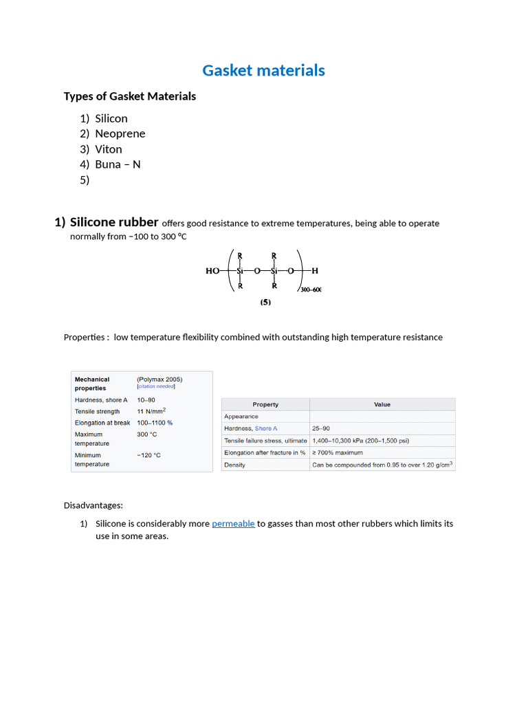 Gasket Materials | PDF