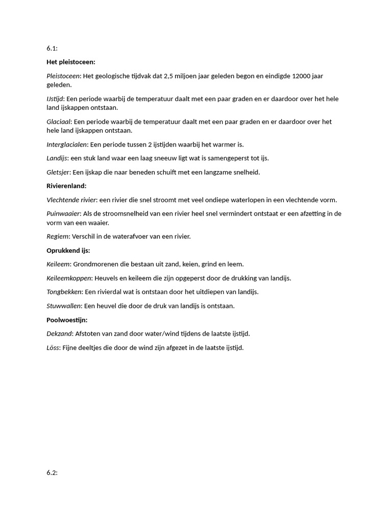 begrippenlijst H6 | PDF