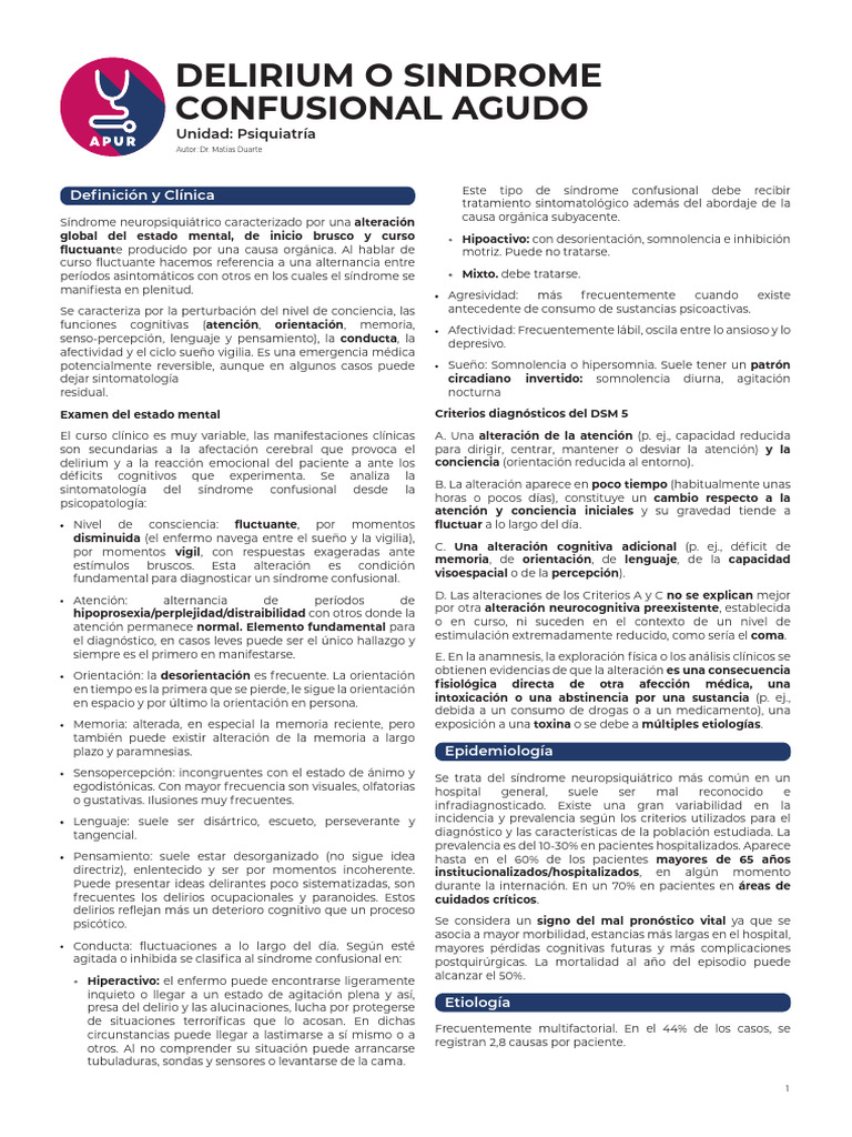 Sindrome C Agudo | PDF | Psicosis | Antipsicótico