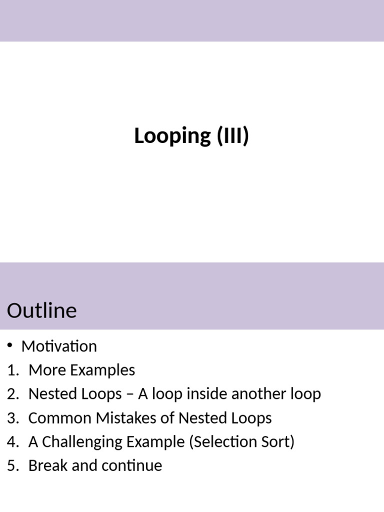 07. Looping (III) | PDF | Computing | Computer Science