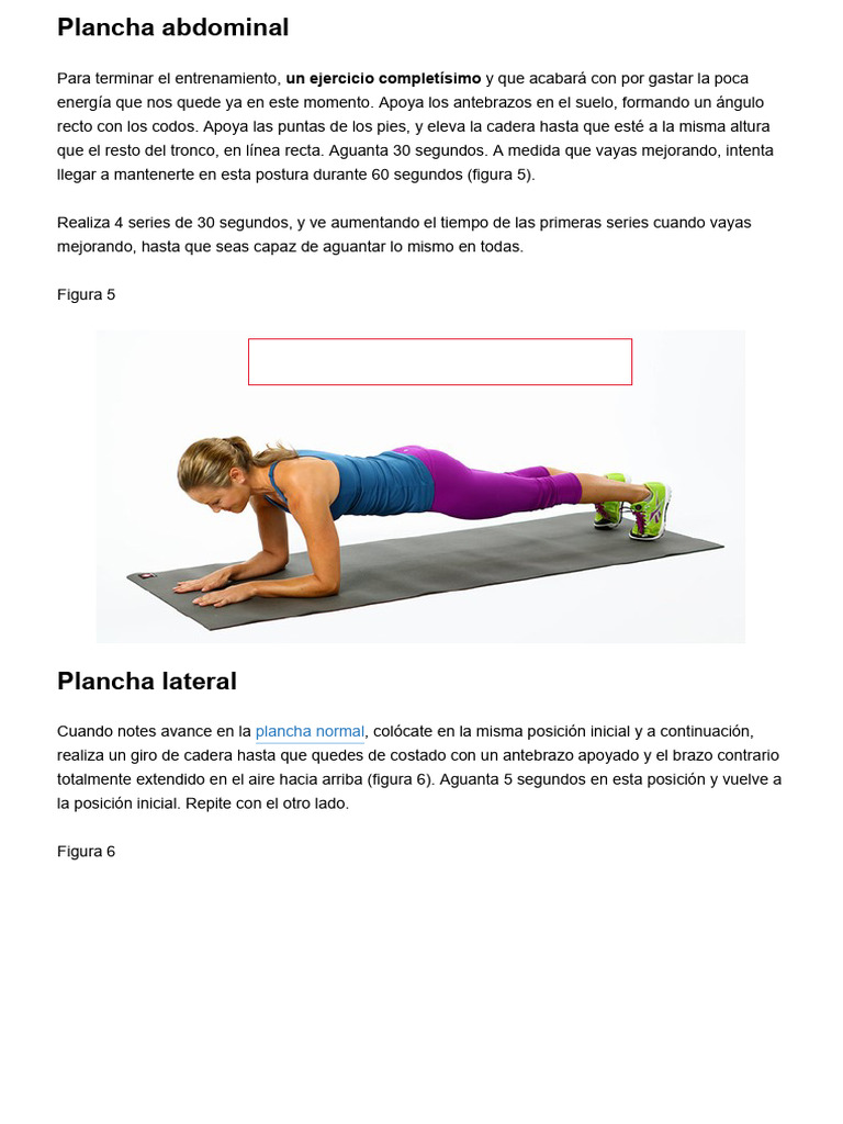 Plancha Abdominal y Plancha Lateral | PDF
