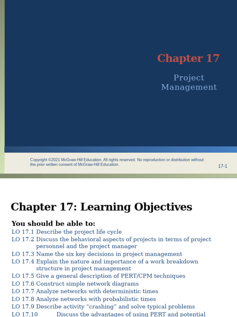 Stevenson 14e Chap017 | PDF | Project Management