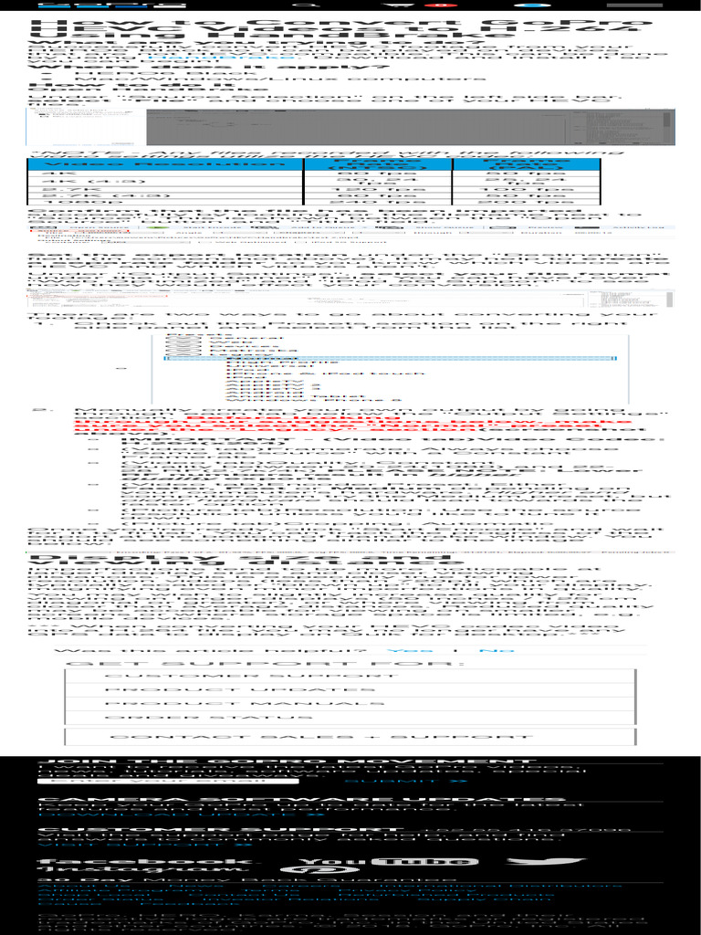 Convert GoPro HEVC to H.264 Guide | PDF | Video | Computer File
